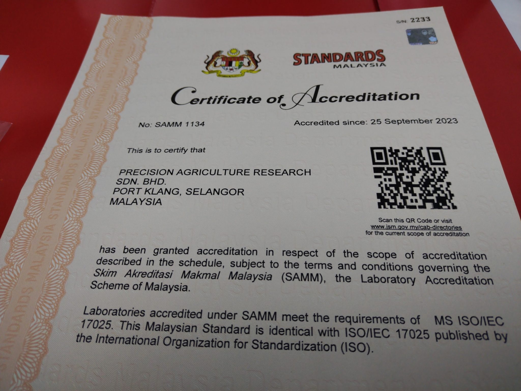 ACCREDITATION AND RECOGNITION - PRECISION